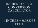 Inches To Feet Conversion Calculator - MechTrician